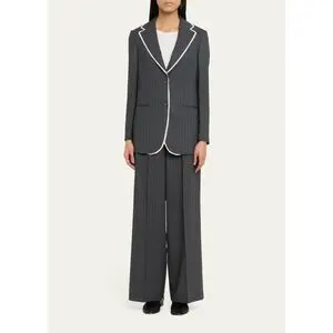Officine Générale Rosa Pinstripe Wool Pants