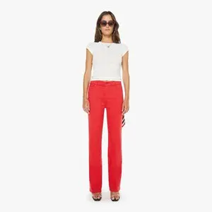 MOTHER The Kick It Tango Trousers - Red