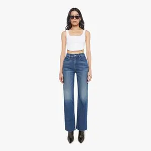 MOTHER The Kick It Straight Leg Jeans - Blue