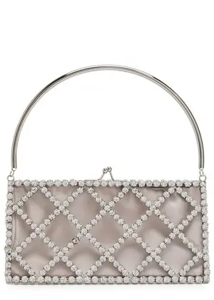 Rosantica Garofano Crystal-embellished Shoulder Bag - Silver