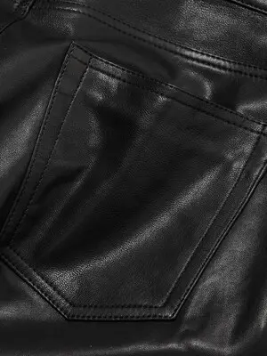 Nour Hammour Milo Paneled Wide-leg Leather Pants
