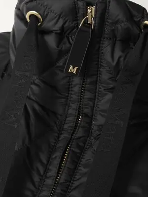 Max Mara Cube Belted Padded Quilted Shell Down Jacket - Black