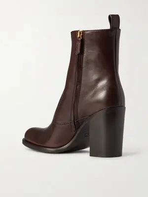 Chloé Phoenix Leather Ankle Boots - Brown