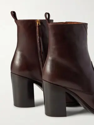 Chloé Phoenix Leather Ankle Boots - Brown