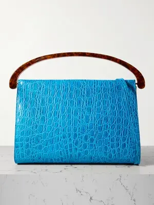Dries Van Noten Croc-effect Leather Shoulder Bag