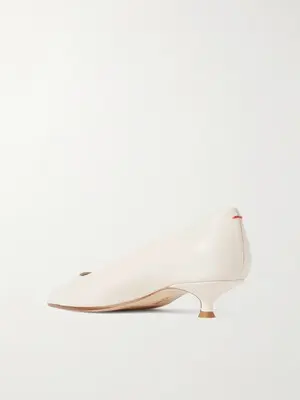 AeydĒ Cari Leather Pumps - Cream