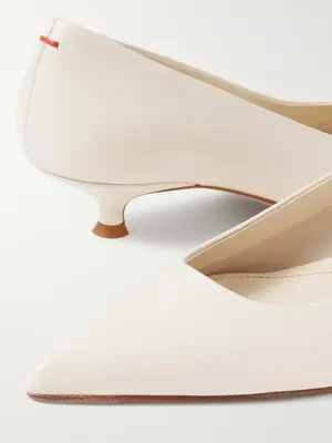 AeydĒ Cari Leather Pumps - Cream