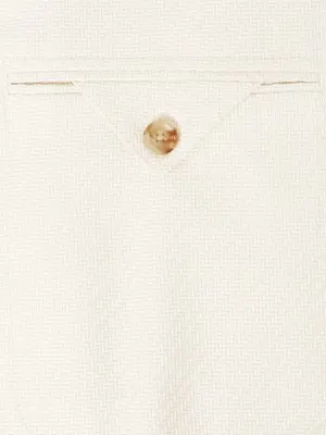 LARDINI Roma Embellished Herringbone Suit Jacket - Neutrals
