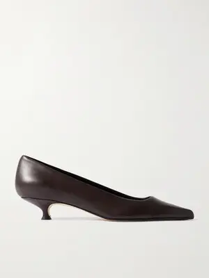 AeydĒ Cari Leather Pumps - Brown