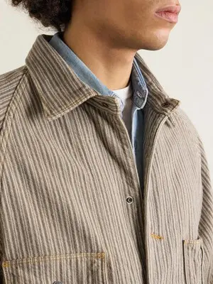 Kapital Pinstriped Twill Jacket - Gray