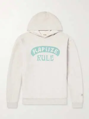 Kapital Printed Wool-blend Jersey Hoodie - Ecru
