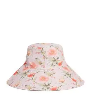OLGA VALENTINE Floral Print Bucket Hat - Pink