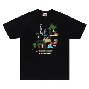 A BATHING APE Japan Culture Tee - Black