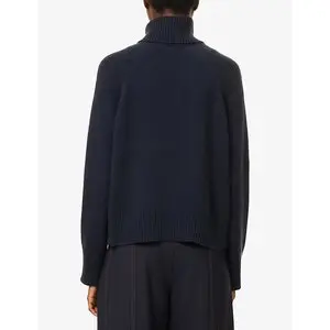 ME+EM Raglan Sleeve Cashmere Jumper With Detachable Snood - Navy