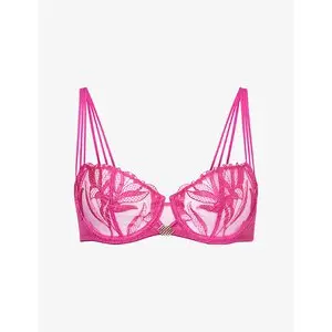 AUBADE Sweet Euphoria Half Cup Lace Bra - Passion Rose