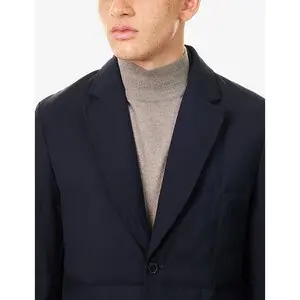 Paul Smith Padded Single-breasted Wool Jacket - Navy