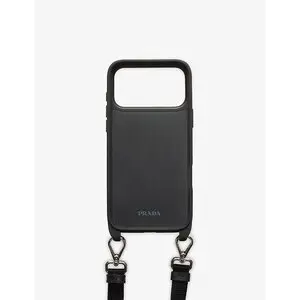 Prada Shoulder-strap Saffiano Leather Case Iphone 17 Pro Case