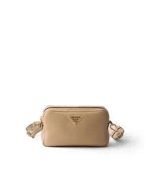 Prada Small Leather Shoulder Bag - Neutral