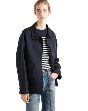 Prada Striped Wool Sweater - Blue
