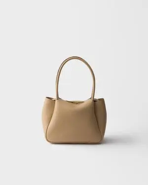 Prada Small Leather Handbag - Sand Beige