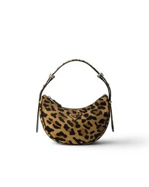 Prada Arqué Printed Leather Mini Shoulder Bag - Neutral