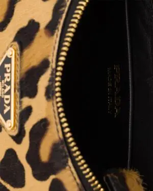 Prada Arqué Printed Leather Mini Shoulder Bag - Neutral