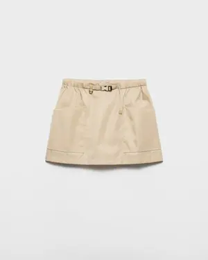 Prada Re-nylon Miniskirt - Desert Beige