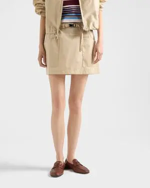 Prada Re-nylon Miniskirt - Desert Beige