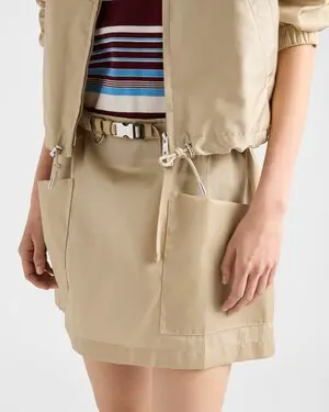 Prada Re-nylon Miniskirt - Desert Beige