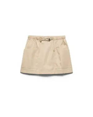 Prada Re-nylon Miniskirt - Neutral