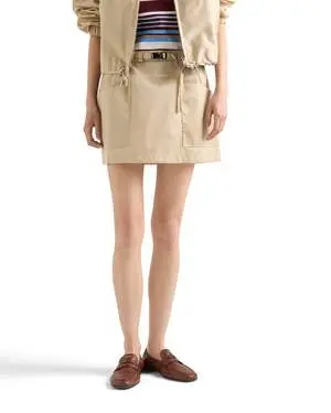 Prada Re-nylon Miniskirt - Neutral