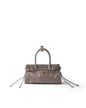 Prada Leather Mini Handbag - Grey