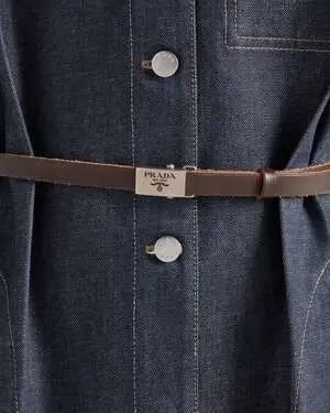 Prada Belted Denim Shirt Dress