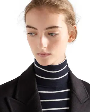 Prada Striped Wool Turtleneck Sweater