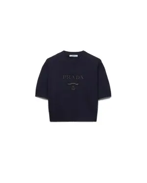 Prada Wool And Cashmere Crew-neck Sweater - Blue