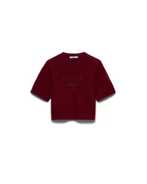 Prada Wool And Cashmere Crew-neck Sweater - Red