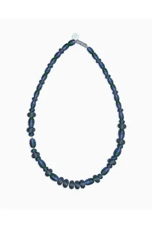 Giorgio Armani Tubular Necklace In Viscose Blend - Blue