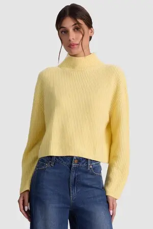 Alice + Olivia Nance Cashmere Turtleneck - Yellow