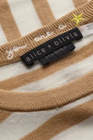 Alice + Olivia Mitchell Wool Pullover - White