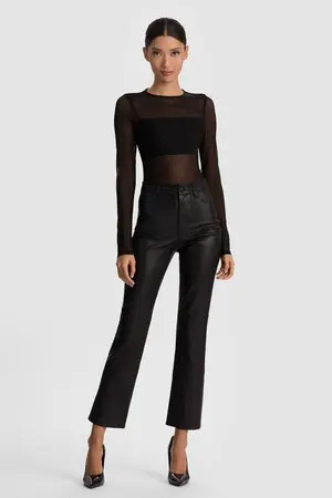 Alice + Olivia Casey Leather Ankle Pant