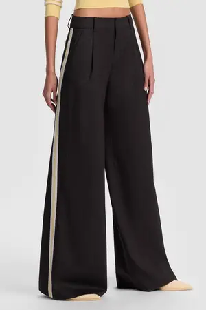Alice + Olivia Side Stripe Wide Leg Trouser