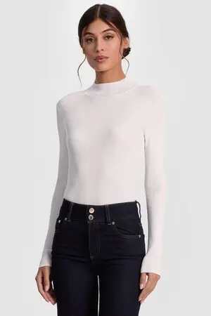 Alice + Olivia Roberta Ribbed Turtleneck