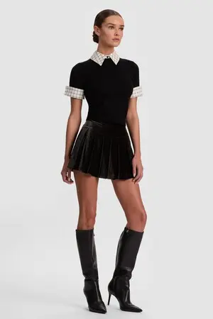 Alice + Olivia Aster Collared Pullover