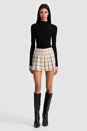 Alice + Olivia Emilie Plaid Mini Skort