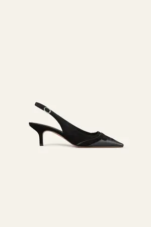 Ba&sh Casta Slingback Heels - Black