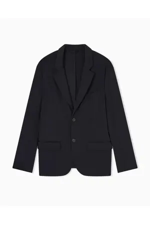 Emporio Armani Stretch-nylon Blazer - Navy