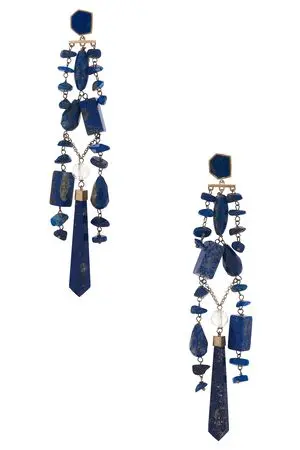 Ralph Lauren Chandelier Earrings - Grey & Blue