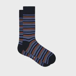 Paul Smith Artist Stripe' Socks - Blue