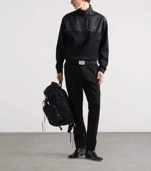 Prada Cotton And Re-nylon Straight Trousers