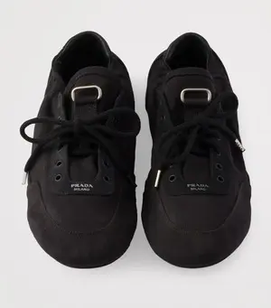 Prada Cotton Canvas Collapse Sneakers - Black